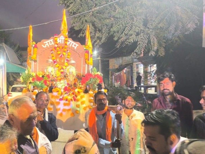 Lord Ram's wedding procession took place on Vivah Panchami in Garautha.