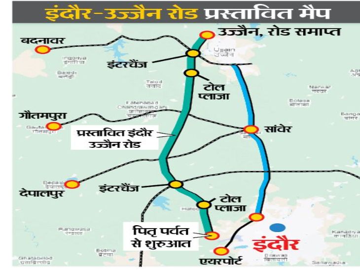The new four-lane Indore-Ujjain highway will be built along the lines ...