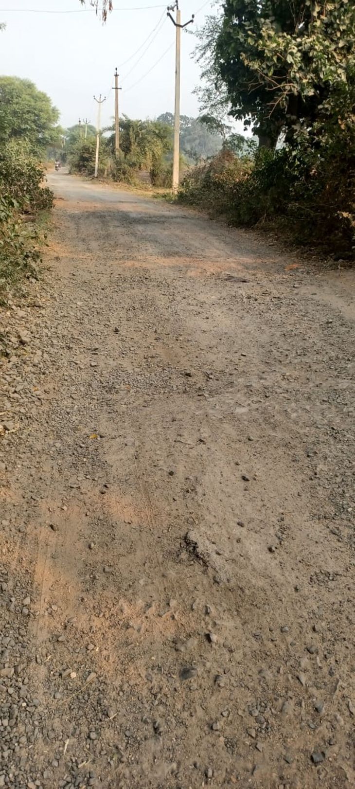 The road from Nadia village of Siyapur Panchayat to Limthan Parshuram ...