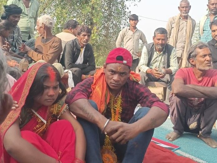 Villagers arranged the marriage of a loving couple