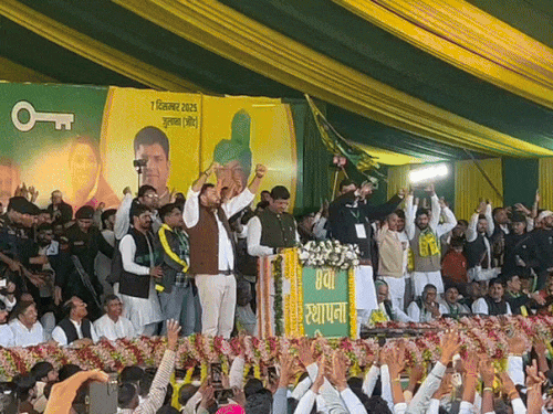 Haryana JJP Rally in Jind: Grand Setup with 15,000 New Chairs on ...