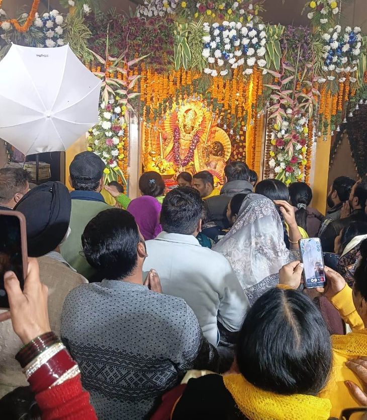 On the occasion of idol installation day at Baglamukhi temple, the ...