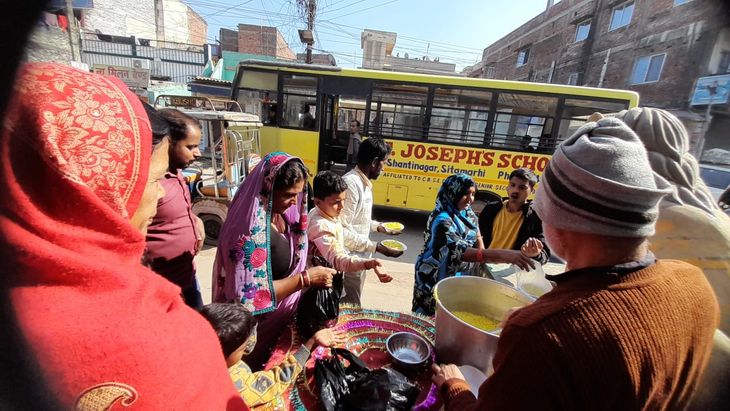 Khichdi was offered at the Vaishno Devi temple and the prasad was ...