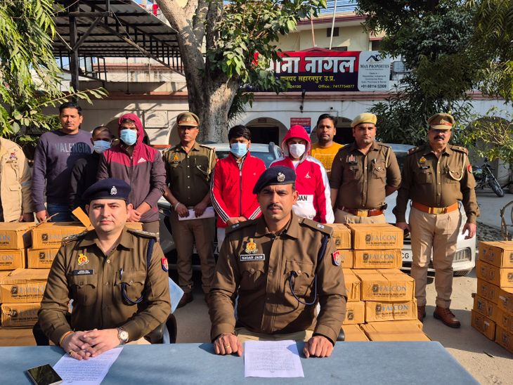 Saharanpur police seized a huge consignment of illegal liquor.