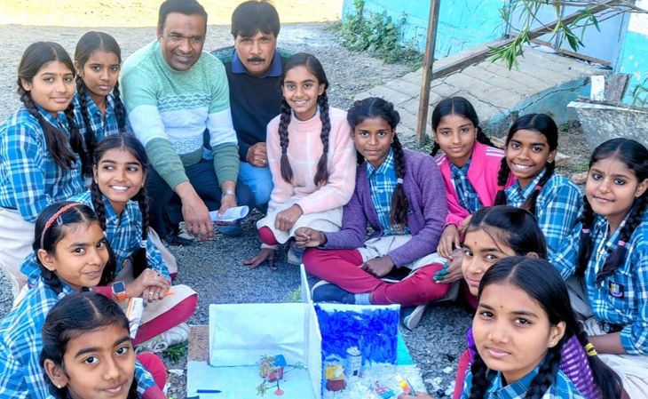 Children made models in the Srijan program, which concludes on the 20th.