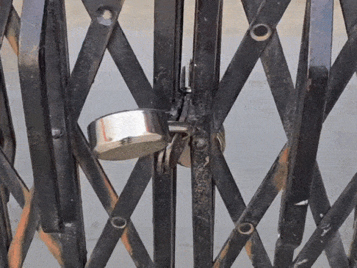 Fees hiked 3 times, students lock the gate