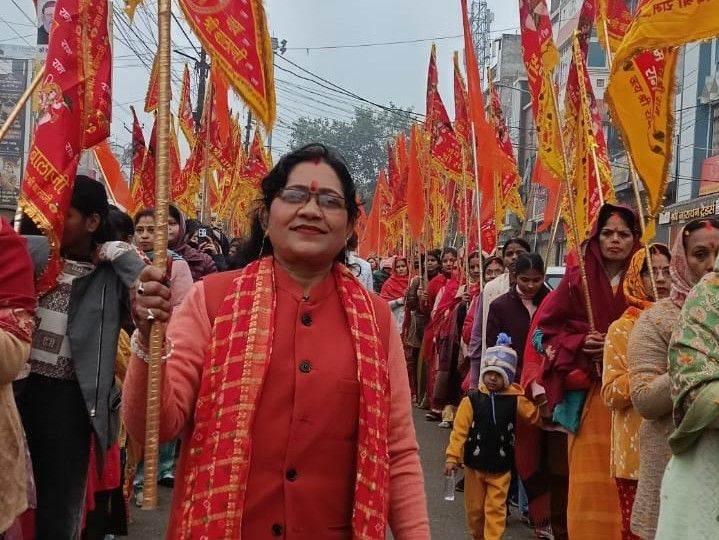 Flag procession of Balaji Kripa Trust in Khasilabad | खसीलाबाद में ...