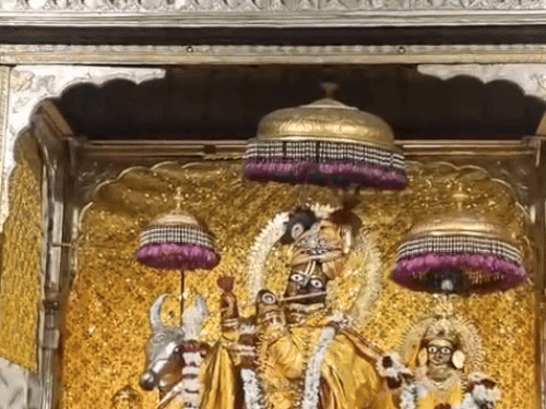 Govind Devji was dressed in a golden dress on New Year's Day.