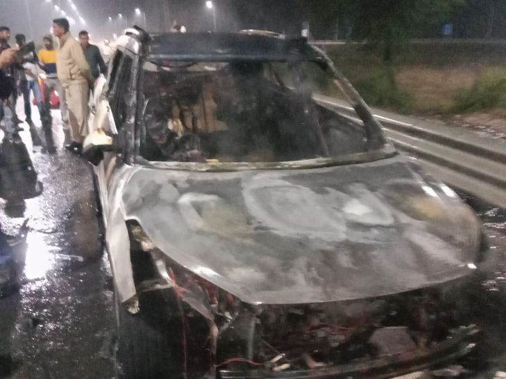 Creta Car Catches Fire on Delhi-Katra Expressway in Kaithal ...