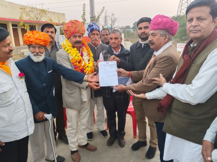 Sujit Singh Rajawat won the election of Rajput Sabha Tehsil President ...