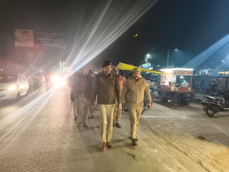 Additional Superintendent of Police patrolled in Unnao