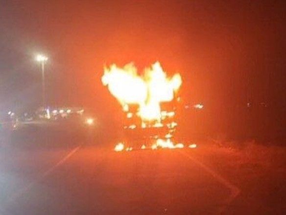 Fire broke out in a container full of Kurkure in Pali, January 18, 2026