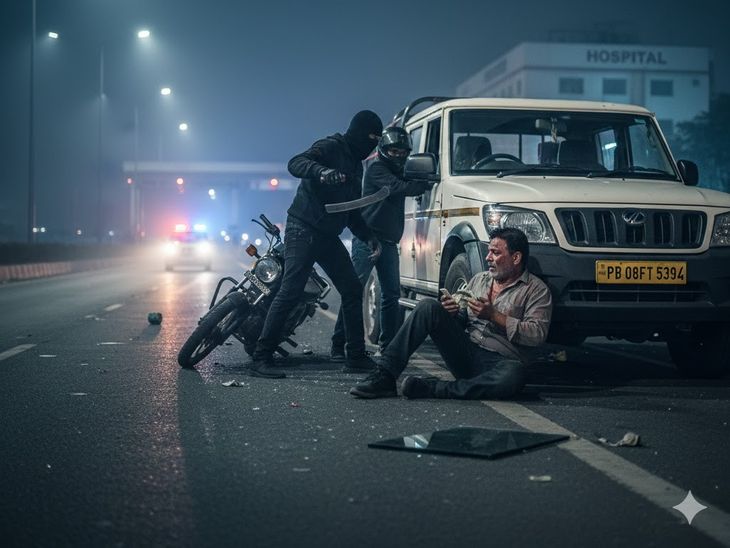 Jalandhar-Amritsar Highway Robbery: Driver Attacked, Thrown From Moving ...