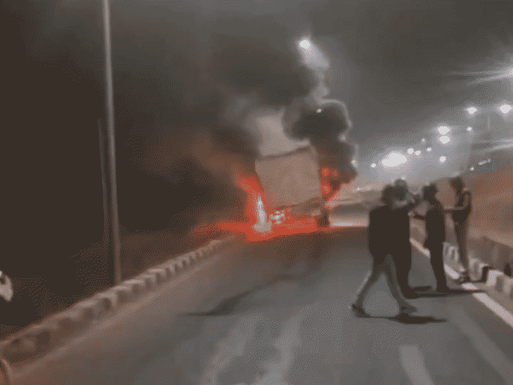 Harda Fire: Overloaded Truck Catches Fire Near Temagaon; Driver Escapes