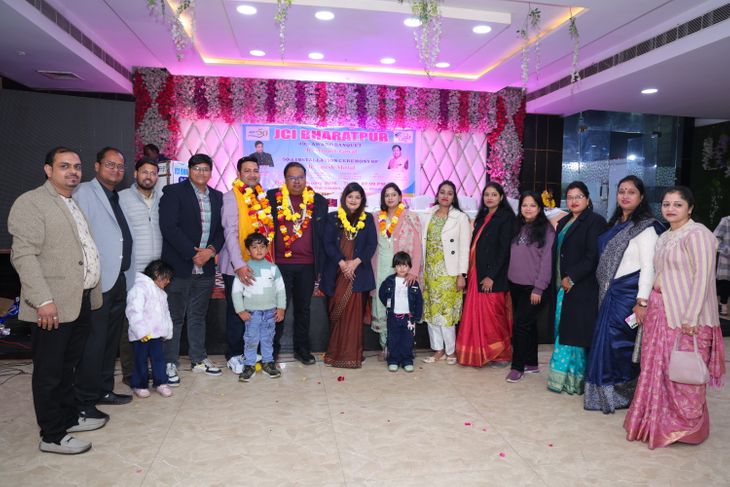 Nitesh Mittal became the president of JCI Bharatpur, the executive took ...