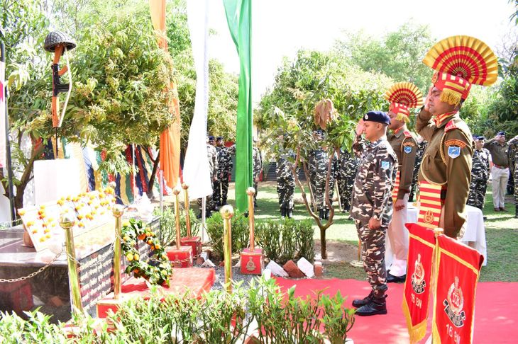 Memorial parade in memory of brave martyrs at SSB 16th Battalion