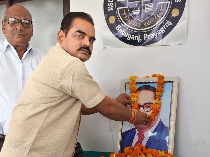 Dr. Rakesh Kesarwani Leads Ambedkar Jayanti at MSD Law College, Prayagraj