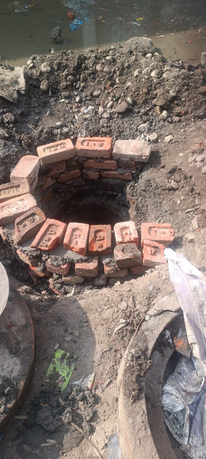 Gadaipur-Bulandpur main road in bad shape: Sewer manholes increase the ...