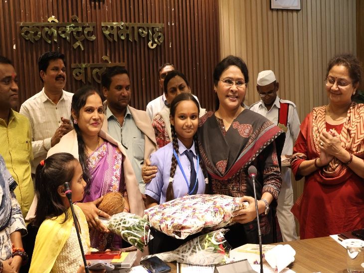 Balod Collector Honors Himanshi for ISRO Young Scientist Program Success