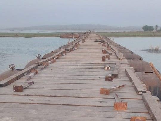 Chandauli: Karmanasa River Pipa Pul Nears Completion | Kothi Ghat ...