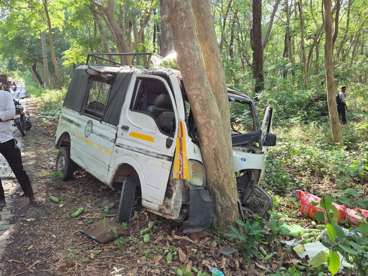 Paliya Accident | Tata Magic Tree Crash; Passengers Injured