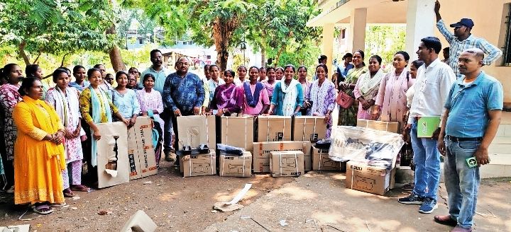 Sewing machines were distributed among 30 beneficiaries of Khuntapani ...