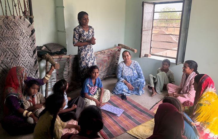 Resolution to connect adolescent girls with education in the group meeting