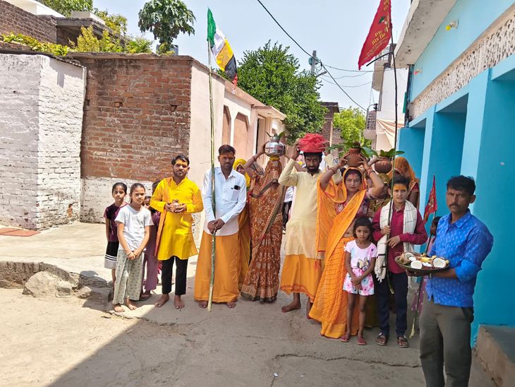 Mau Rani Pur Kalash Yatra Inaugurates Shrimad Bhagwat Katha