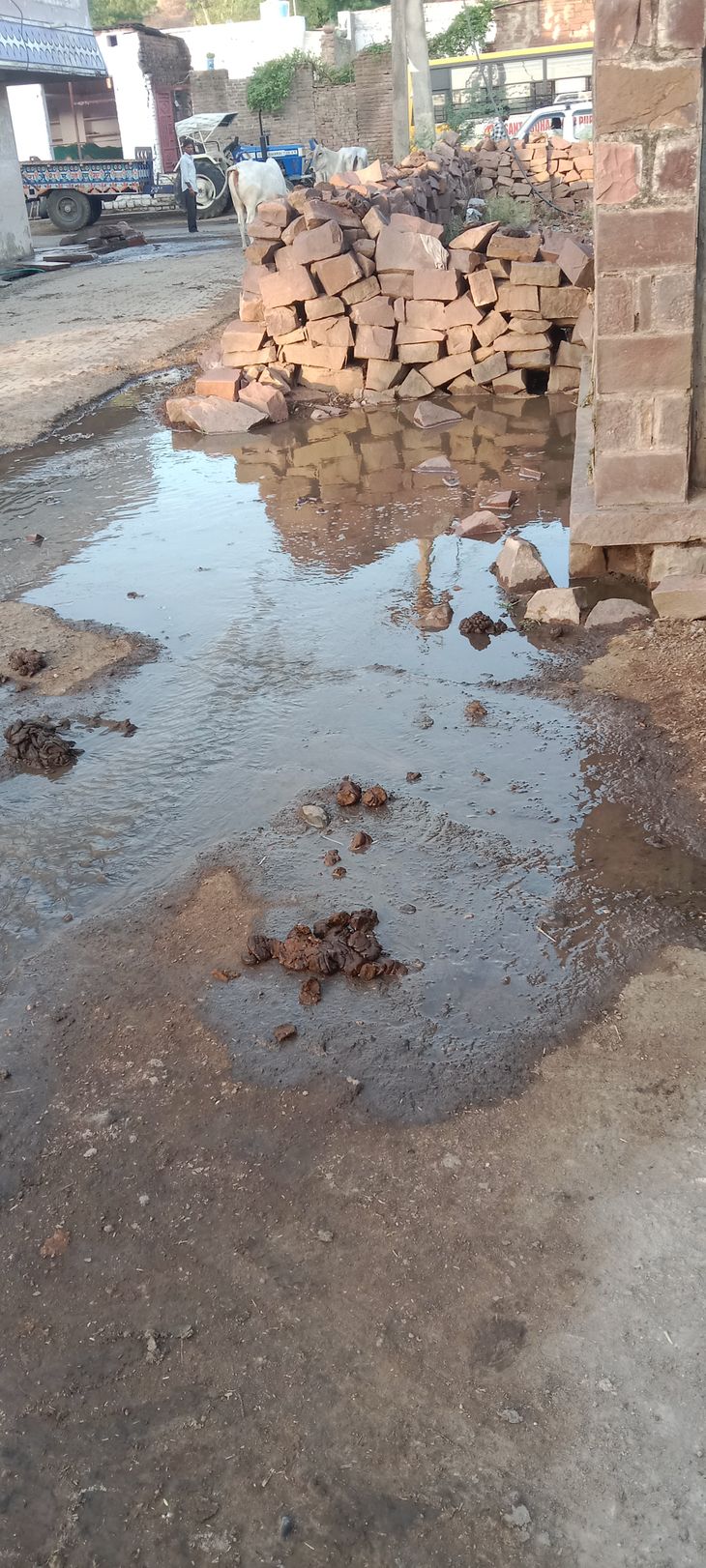 Broken pipeline not repaired for 15 days, water flowing wastefully