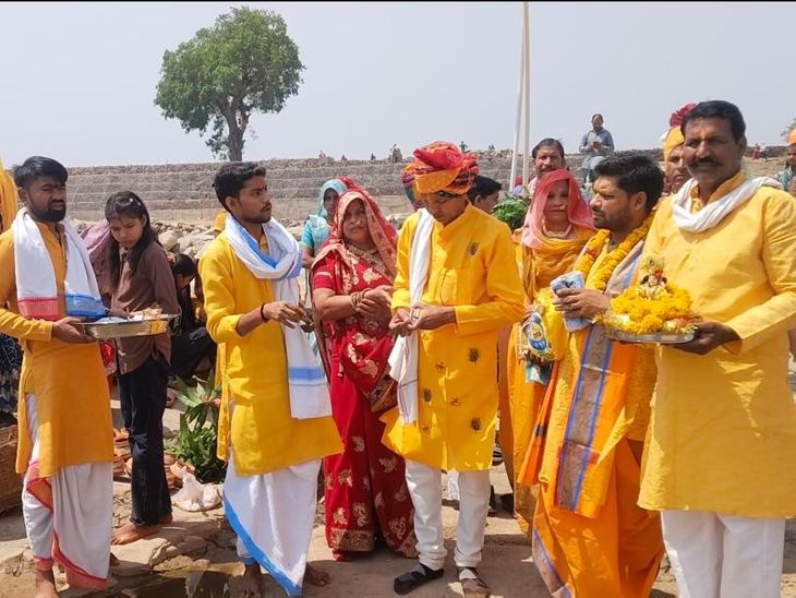 Khedli Village Bhagwat Katha Inauguration With Kalash Yatra