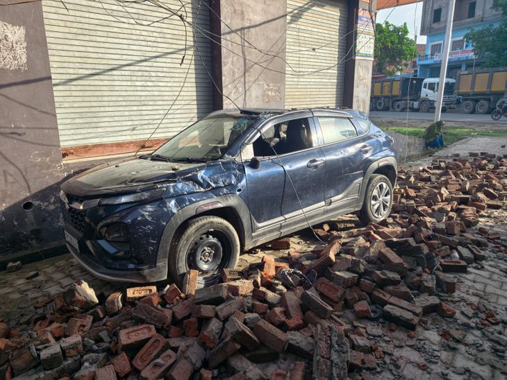Shahabad Wall Collapse Damages Car, Power Outage Hit