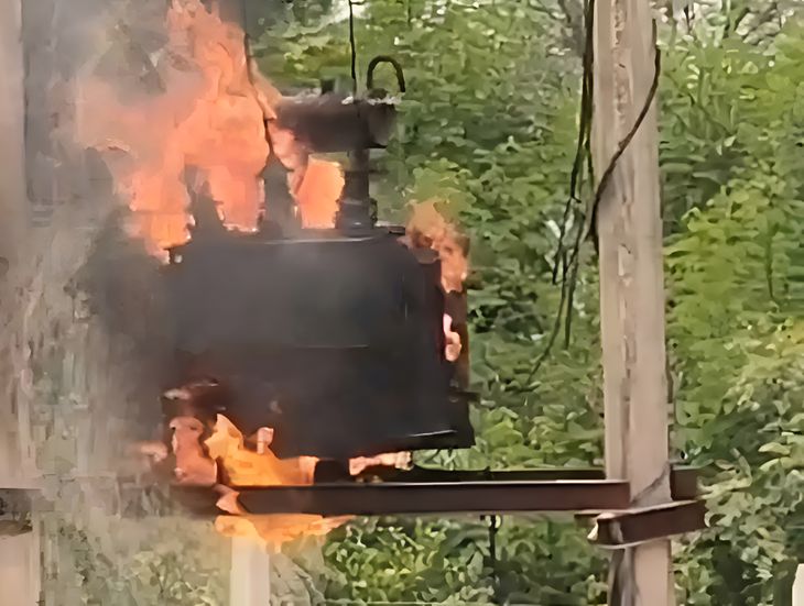 fire in transformer