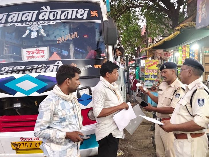Agar Malwa Bus Safety Fines | Fitness & Document Flaws; Rs 40,800 Collected