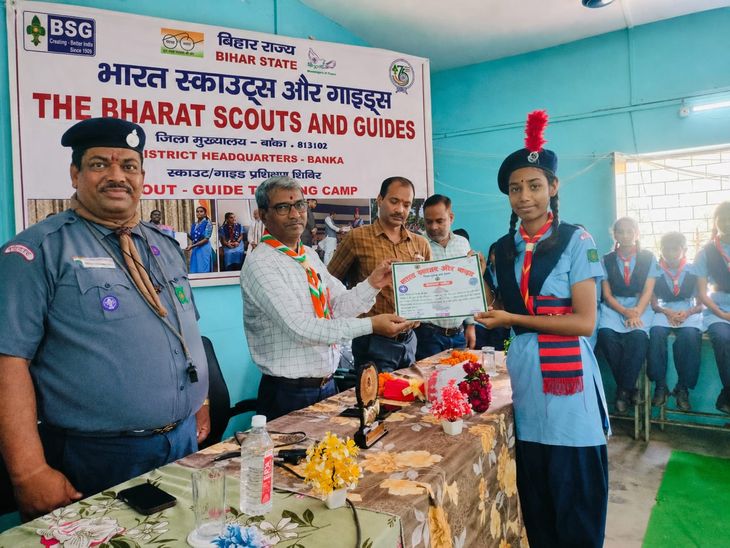 Certificates given to participants of Scout-Guide training camp