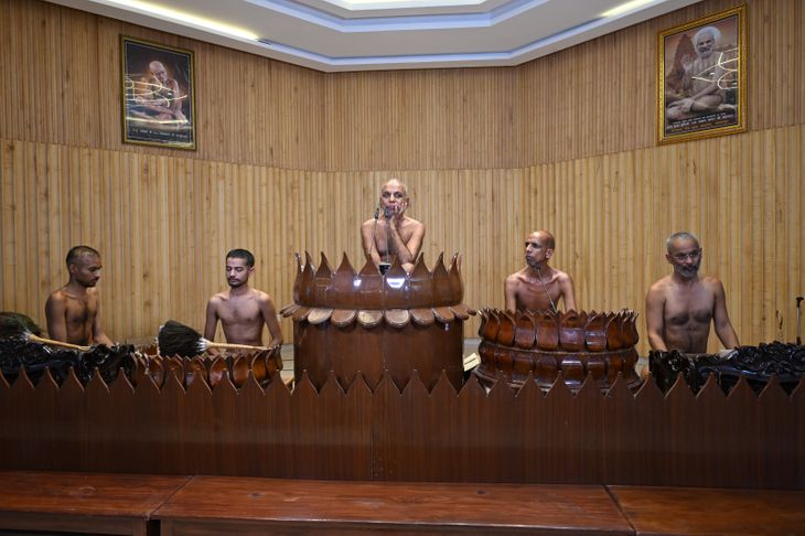 A silent rally was held in Madhuban to ensure the safety of Jain monks ...