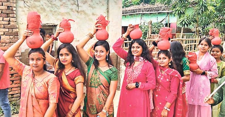A grand Kalash procession was taken out for Navah Sankirtan, reached ...