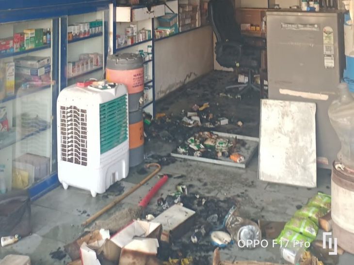 Byavara Medical Store Fire: Furniture, Medicines Burned Due to Short ...