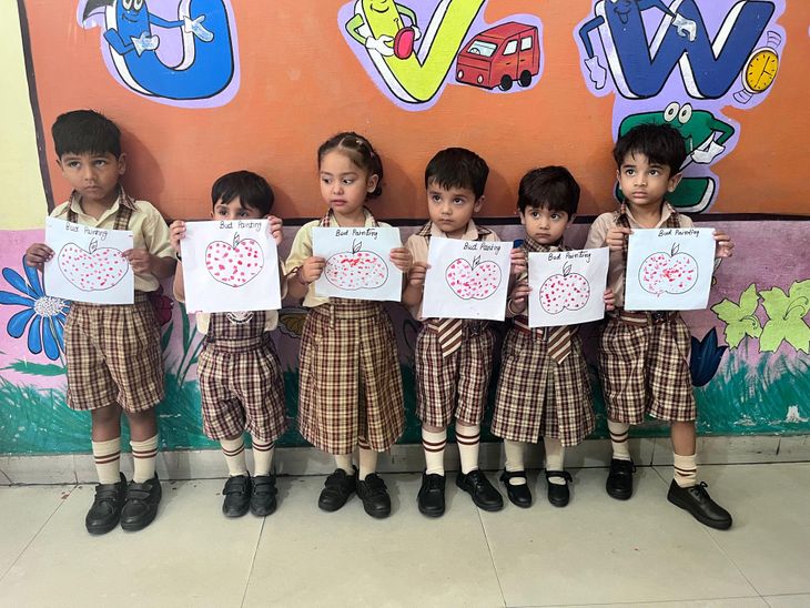 Bud painting activity organised for students of Pre-Nursery and Nursery ...