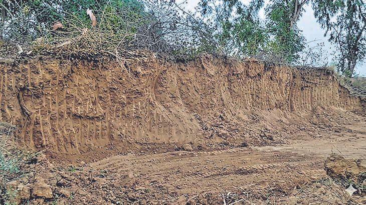 Soil mining on the main canal of Shergarh project, officials lodged FIR