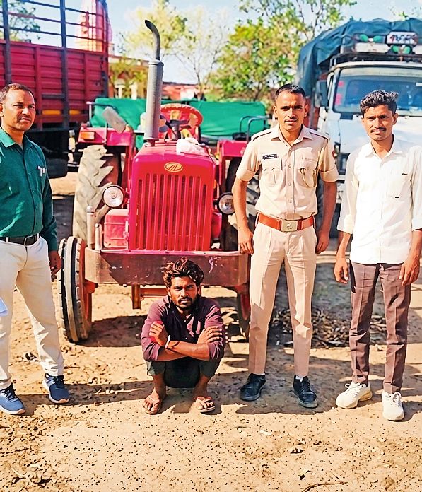 Two tractor-trolleys involved in illegal mining seized, two arrested