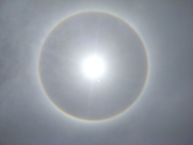 Solar Halo | Agar Sun Ring Visible Around Sun