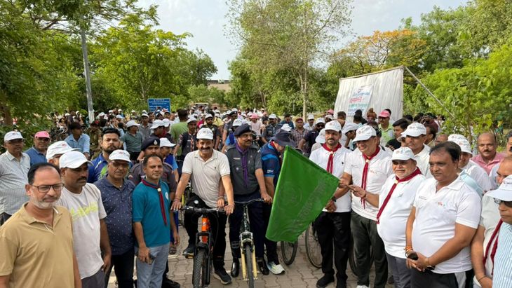The cycle rally gave the message of saving water and saving the ...