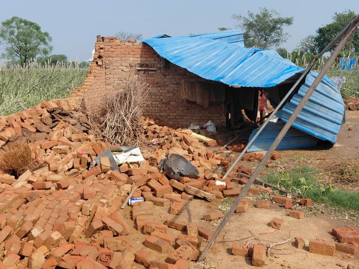 Sahpur Storm Damages Crops | Power Outage, Traffic Hit; One Buffalo Dies