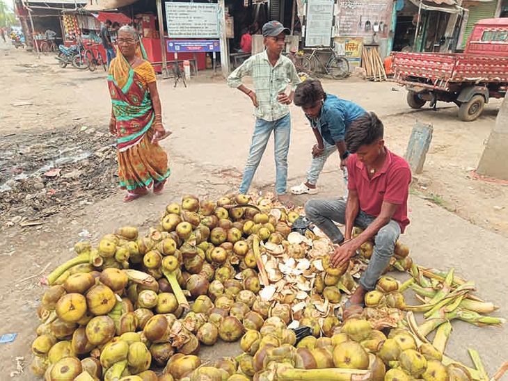 Sales of local palm fruit pick up as the heat increases