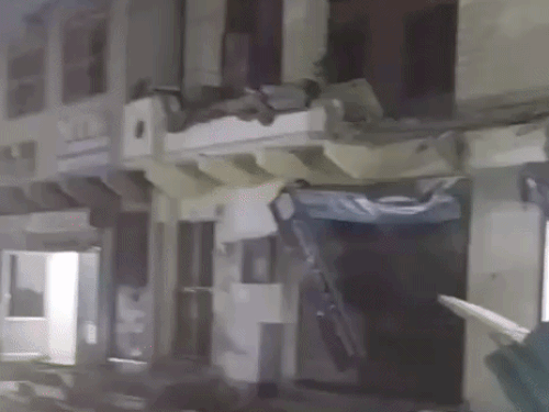 Bhilwara Building Ledge Collapse | Elderly Woman Rescued After Hour ...
