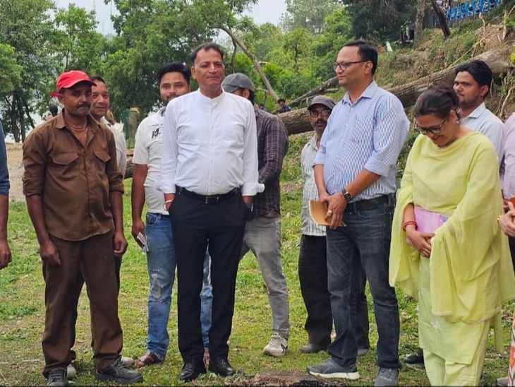 CM Dhami Bhimtal Visit | World Environment Day 3000 Bougainvillea Plant ...