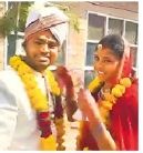 Reached SP office wearing garland