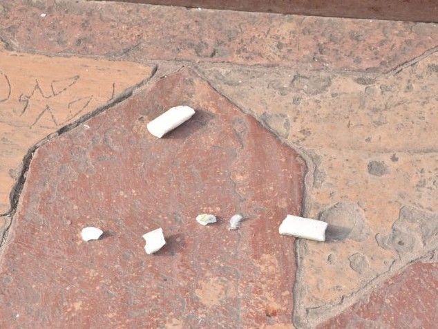 Taj Mahal Royal Gate Stone Fall | Tourists Safe At Agra