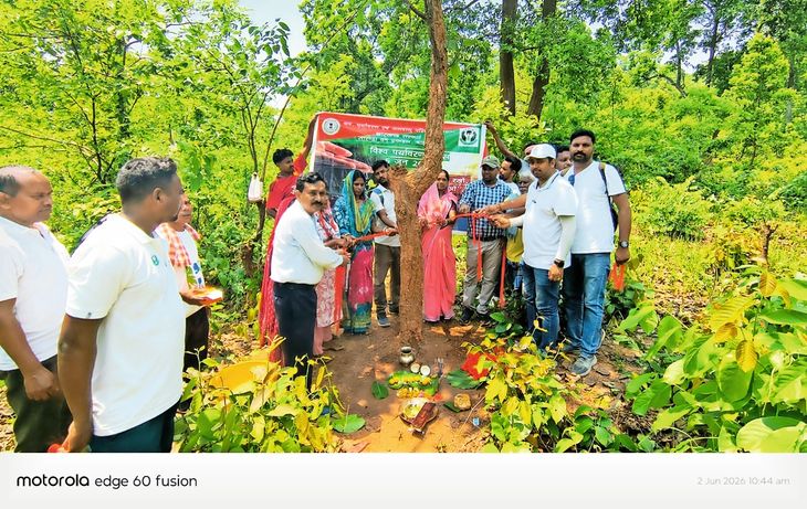 The Forest Department vowed to protect trees in the forests by tying ...