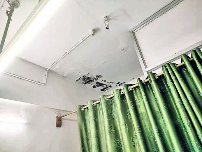 The ceiling in the boss's office is leaking, the plaster is falling off ...
